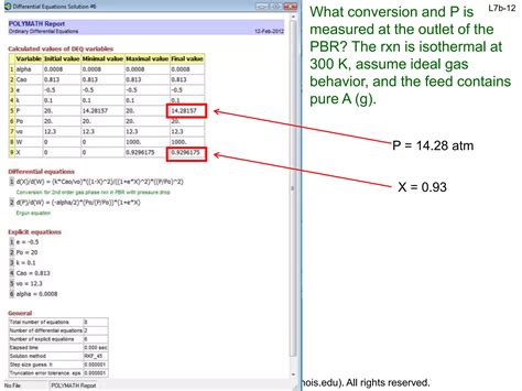 L7b Pressure Drop Cstr Start Up And Semibatch Reactors Examples Pptx