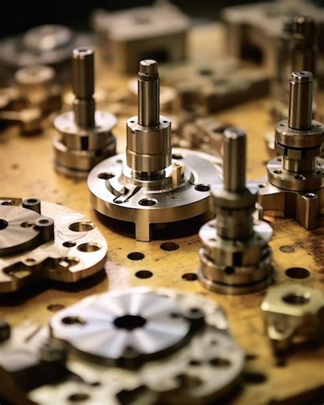 Premium AI Image CNC Machinery Machined Mechanical Elements Details Illustration Generative AI