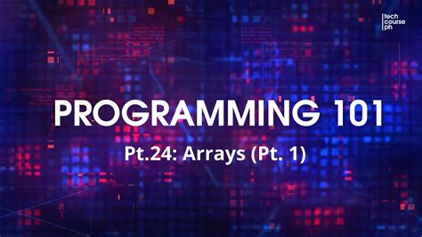 Arrays Part 1 Programming 101 For Beginners Using C Part 24 Youtube
