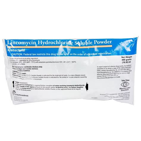 Lincomycin Hydrochloride Soluble Powder Rx Pbs Animal Health
