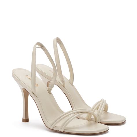 LarroudÉ Annie Sandal In Ivory Leather Maison Rogue
