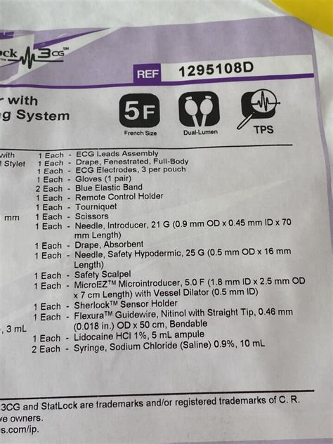 New Bard Power Picc Solo 2 Catheter 1295108d Exp2025 01 N23 Power
