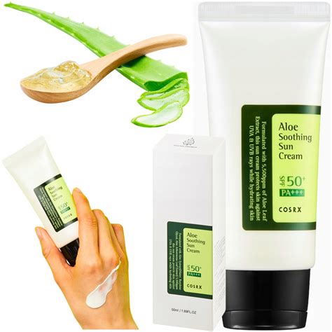 Cosrx SPF 50+ Aloe Soothing Sun Cream Krem Przeciwsłoneczny 50ml ...