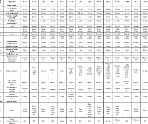Qualitative And Quantitative Morphological Characters Download