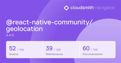 React Native Communitygeolocation 340 Npm Package Quality