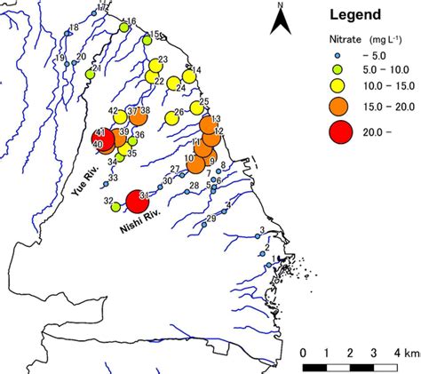 Spatial Distribution Of Nitrate No3 No2n Concentration Download