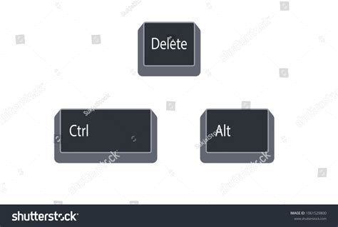 Control Ctrl Alternate Alt Delete Computer Stock Vector Royalty Free Shutterstock