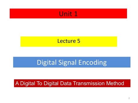 Data Communication And Computer Networks Digital Signal Encoding