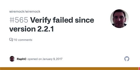 Verify Failed Since Version Issue Wiremock Wiremock GitHub