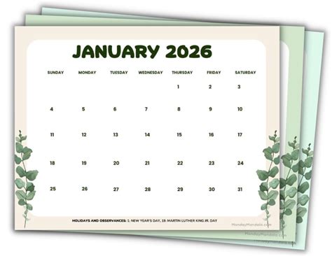 Printable 2026 Calendars Printable Calendar 2026 That Can Be Edited