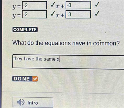 Solved Y 2 X 3 Y 2 X 3 Complete What Do The Equations Have In