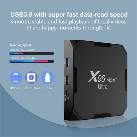 X96 Max Plus Ultra 4gb 64gb Android Tv Box 11 0 Smart Tvbox S905x4 2 4g 5ghz Wifi Hdr 8k 4gb
