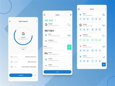 Authenticator Mobile App App Ui Design Behance