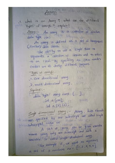 Solution Arrays Concept Notes In C Programming Studypool