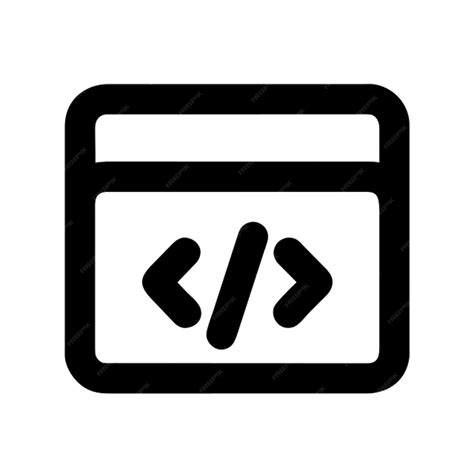 Premium Vector A Brack For Coding Html Icon