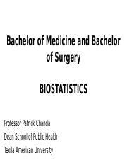 Introduction to Biostatistics: Importance and Applications in | Course Hero