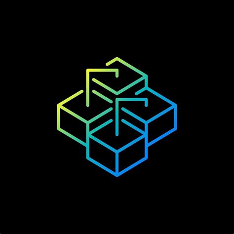 Blockchain Technology Linear Vector Concept Colorful Icon Or Sign 14762266 Vector Art At Vecteezy