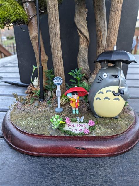 Diorama Of The My Neighbor Totoro Bus Stop Scene Rghibli