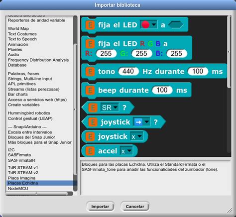 Snap4arduino Echidna Educacion