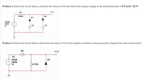 problem 3 given the circuit below calculate the