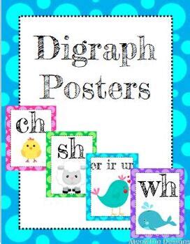 Digraph Phonic Sounds Posters by Meowton Designs | TPT
