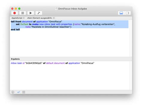 Omnifocus Aufgabe Mit Applescript Erstellen Get Organized Nørdnotizen Von Dr Markus Jasinski