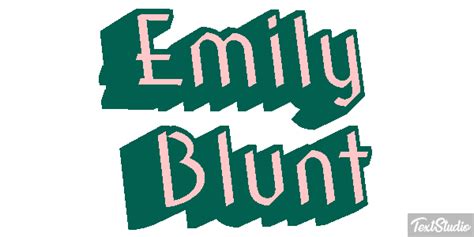 Emily Blunt Celebrity Animated  Logo Designs