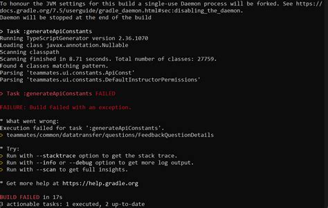 Issue With Gradlew Generatetypes · Teammates Teammates · Discussion 12398 · Github