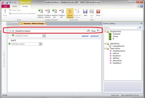 Access Check If Field Is Null Conditional Macro VBA And VB Net Tutorials Education And
