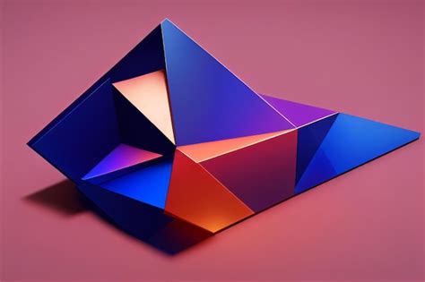 premium photo minimal colorful geometry 3d render