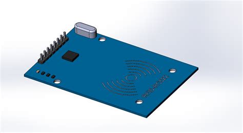 MFRC 简单型号 基于MFRC 芯片的RFID MHz读卡器 SOLIDWORKS 模型图纸下载 懒石网