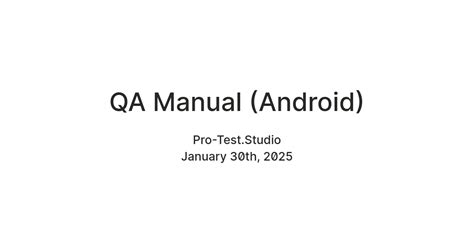 Qa Manual Android — Teletype Qa Manual Android — Teletype