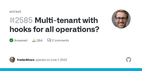 Multi Tenant With Hooks For All Operations Ent Ent Discussion Github