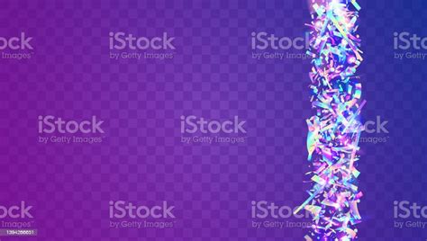 홀로그램 배경 반짝이는 크리스마스 장식 피에스타 아트 카니발 색종이 금속 배너 바이올렛 레트로 효과 유니콘 호일 떨어지는 틴셀 핑크 홀로그램 배경 0명에 대한 스톡 벡터