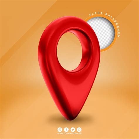 Premium Psd Red Realistic 3d Map Pin Pointer Icon Isolated Premium Psd