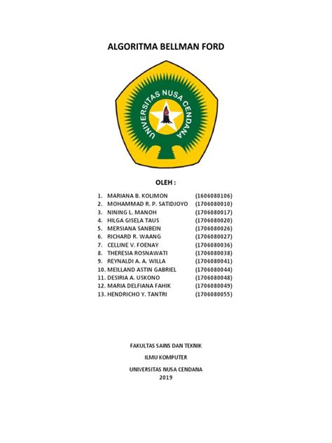 Algoritma Bellman Ford Pdf