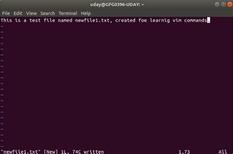 How To Create A Vim File In Linux Cmd Geeksforgeeks