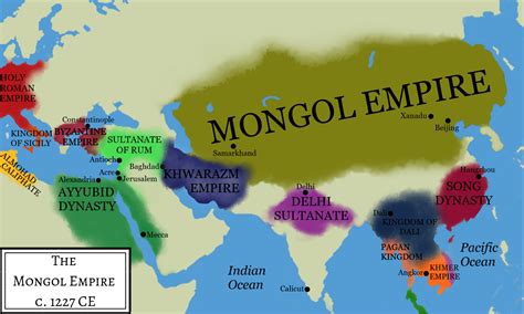 Genghis Khans Empire Illustration World History Encyclopedia