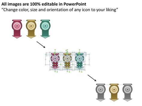 1213 Business Ppt Diagram 3 Staged Linear Interaction Design Powerpoint Template Graphics