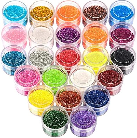 Jhintemetic 12 Colors Glitter Set Fine Glitter For Resin Arts And