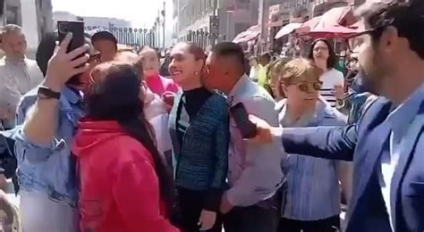 Shocking Moment Mexicos President Is Groped By Man Who Grabs Her