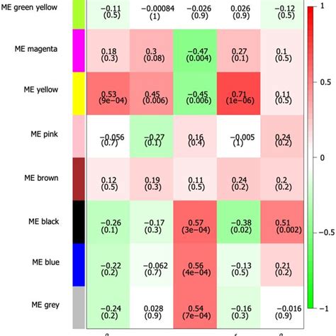 Module Trait Association Correlation Thermography Between Modular