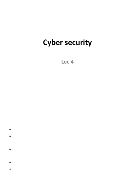 Lec 4 Pdf Information Security Security