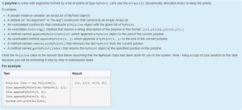 Solved A Polyline Is A Line With Segments Formed By A List Chegg