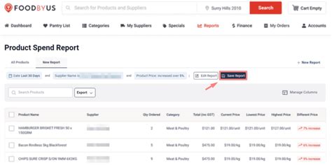 how to create custom reports with filters get help using foodbyus