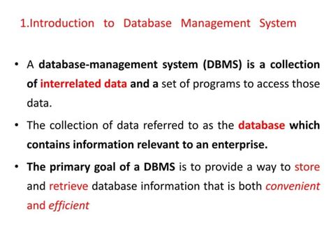 Dbms Pptpptx Database Management System Ppt