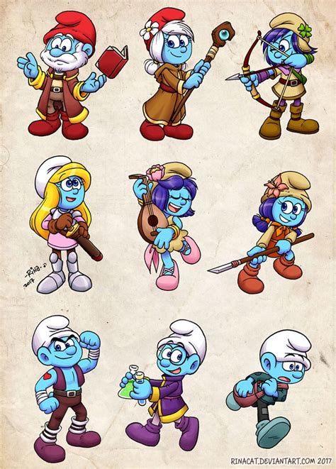 Smurfs Rpg Adventure Au By Rinacat Smurfs Smurfs Drawing Walt