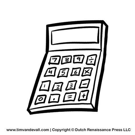 Calculator Clipart Black And White Calculator Black And White