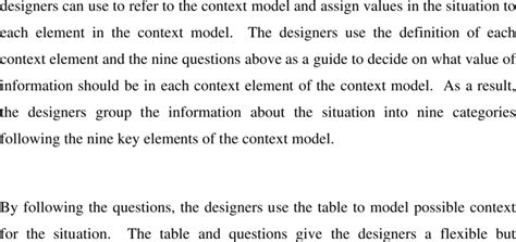 1 Shows How The Context Model Transforms Into A Simple Table That Download Table
