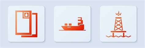 유조선 배럴 오일 및 석유 굴착 장치를 화재로 설정합니다 흰색 사각형 버튼입니다 벡터 0명에 대한 스톡 벡터 아트 및 기타 이미지 0명 가솔린 광업 Istock